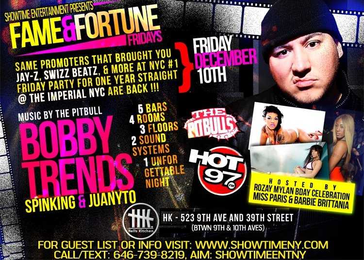 Fame & Fortune Fridays: Hot 97 Live Broadcast with Dj Bobby Trends Is ...