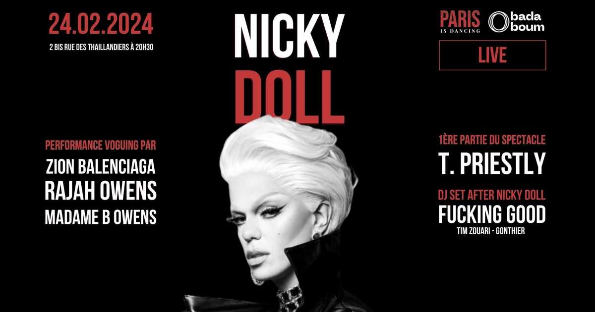 Concert — Paris is Dancing live show with Nicky Doll at Badaboum, Paris