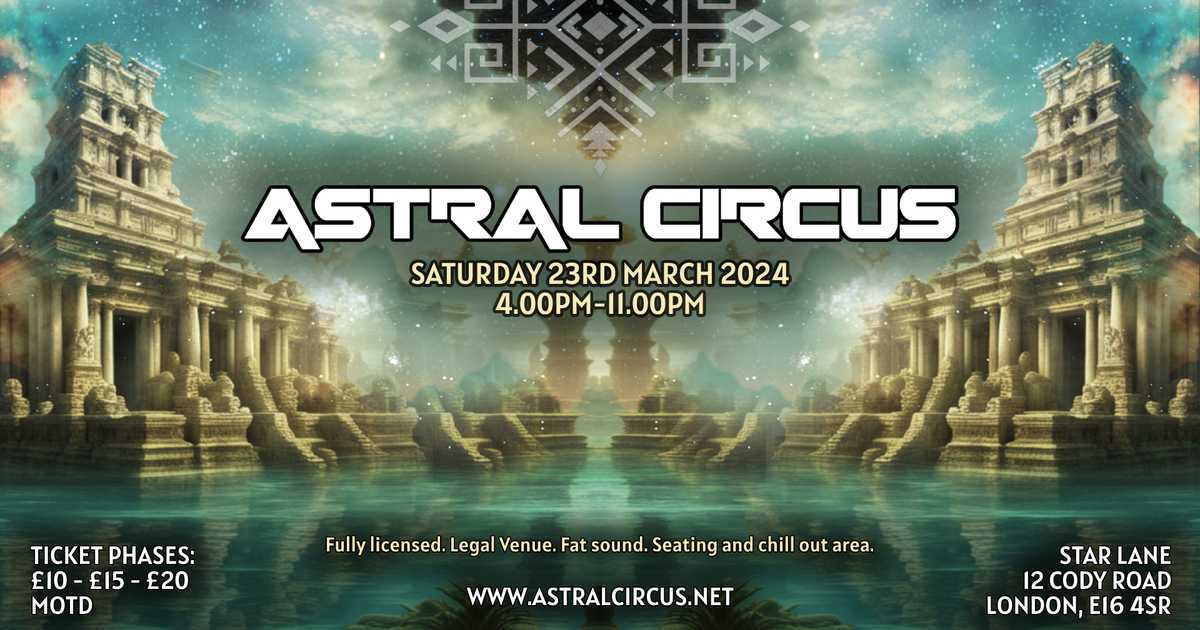 [SOLD OUT] Astral Circus – Saturday Session at Starlane Pizza Bar, London