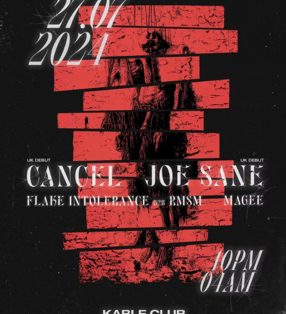 KRKD presents: Cancel & Joe Sane at Kable Club, Manchester