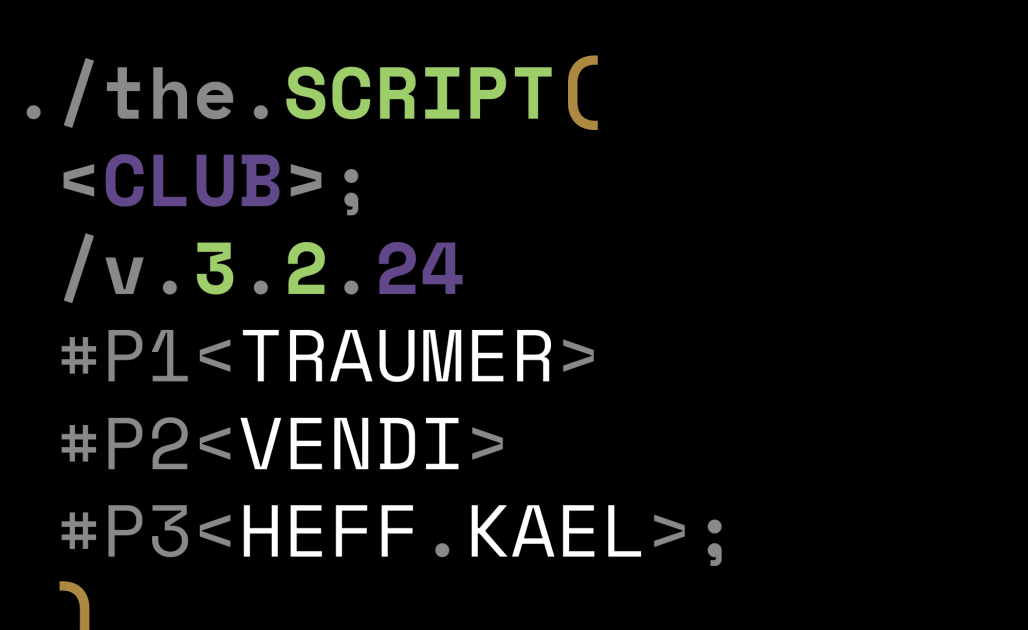 v3.2.24 at The Script Club, Streamland