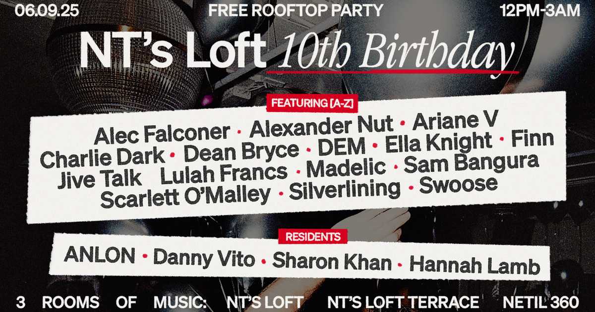 NT's Loft 10th Birthday: Free Rooftop Party at Night Tales Loft, London