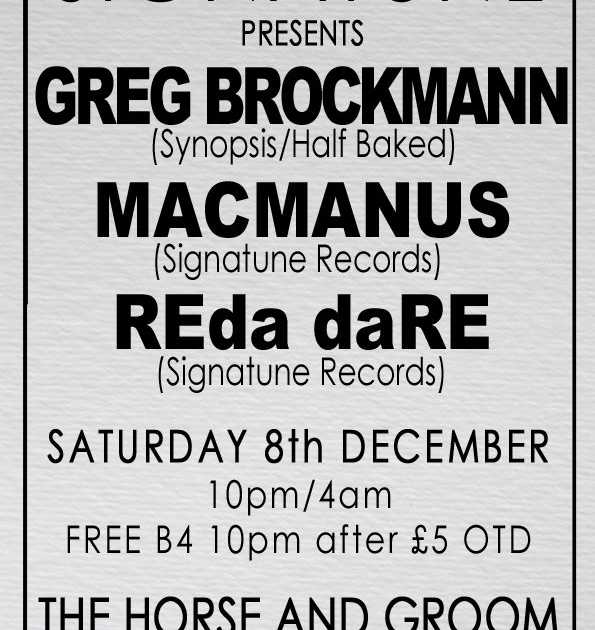 Signatune with Greg Brockmann, Macmanus and Reda Dare at The Horse ...