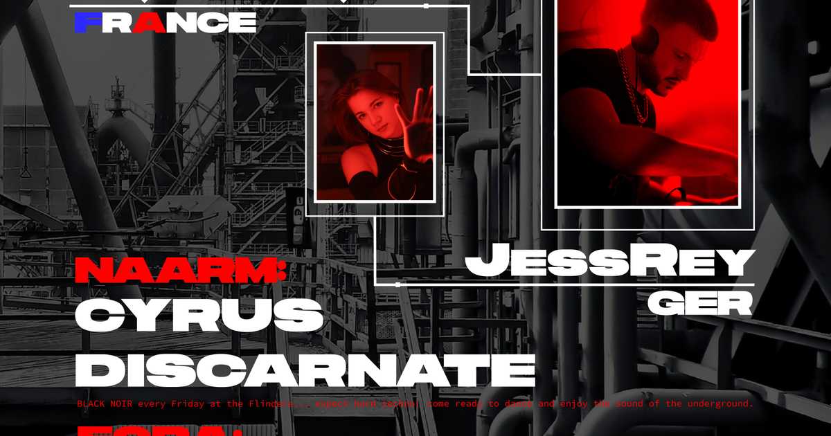 BLACK NOIR presents: KØZLØV (FRA) feat. JessRey (GER) en The Flinders ...