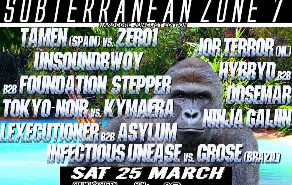 Subterranean Zone 7 - Hardcore Junglist Edition a Grumpy's Green, Melbourne