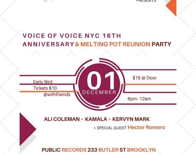 Voice of Voice NYC 16th Anniversary & Melting Pot Reunion Party at ...