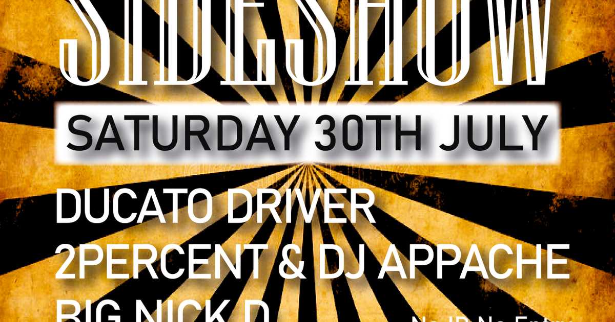 SIDESHOW (DWR presents) em Rolling Stock, London